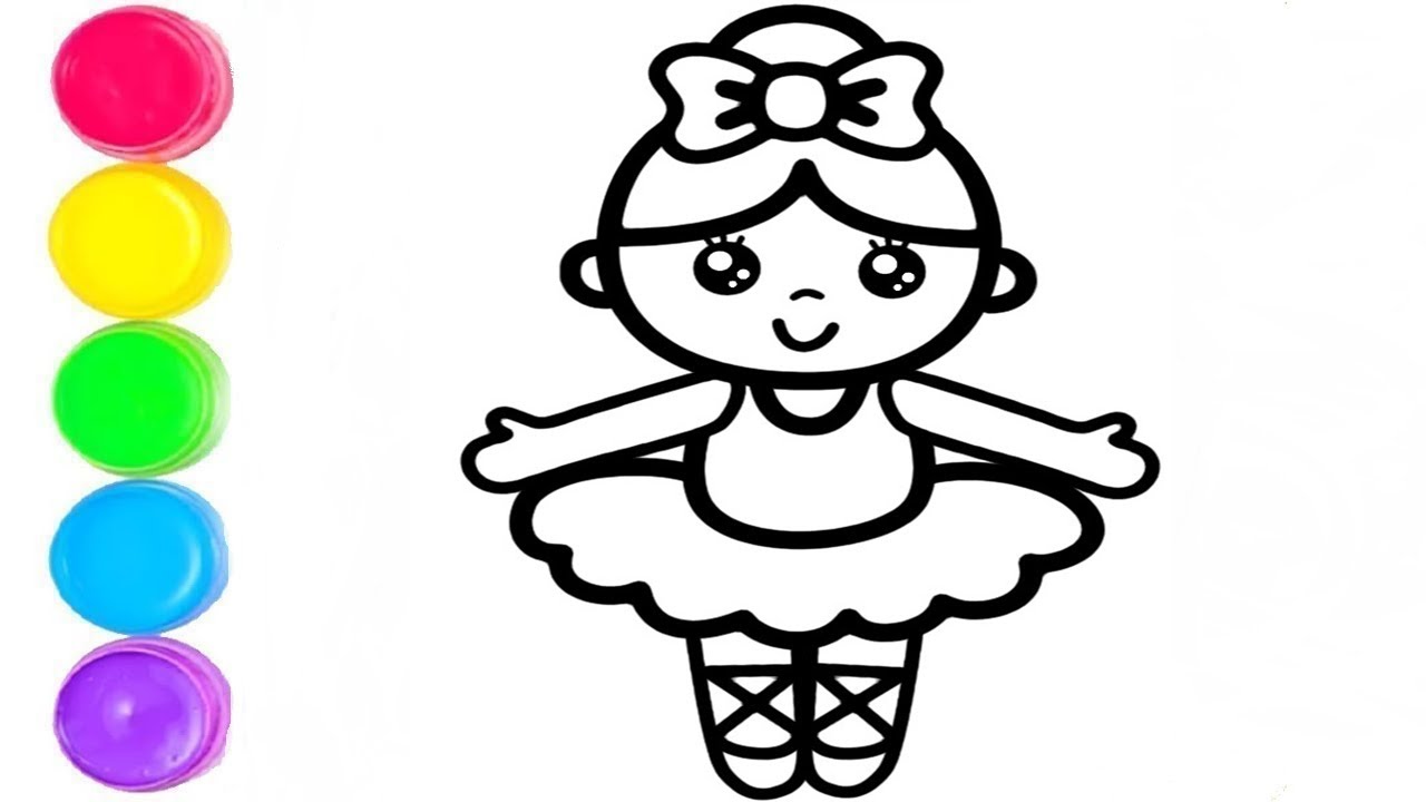 how to draw the dolls, disney princess,barbie for toddlers kids - YouTube