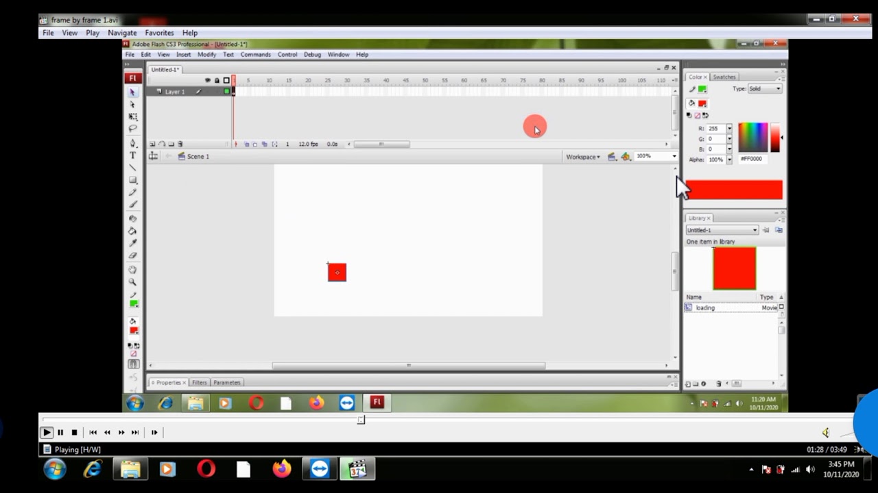 animasi frame by frame 1 - YouTube
