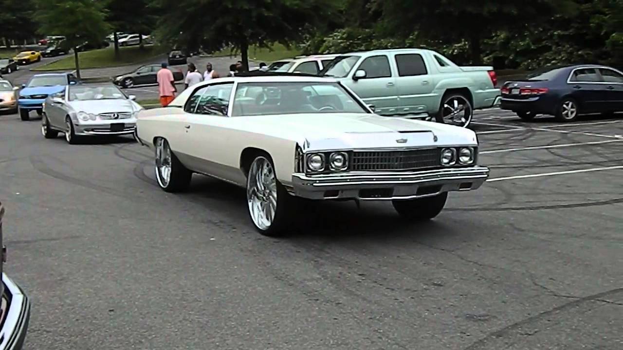 White Chevy Donk on Forgiato Wheels at Mlk Park #W - YouTube