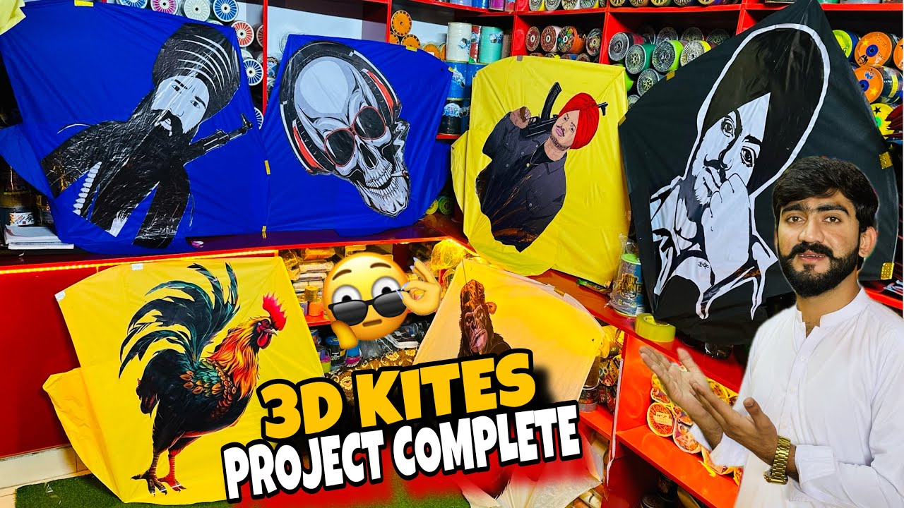 Finally 3D kites ka Project Complete Ho Gaya🥵Sidhu Moose Wala kites 🪁 ...