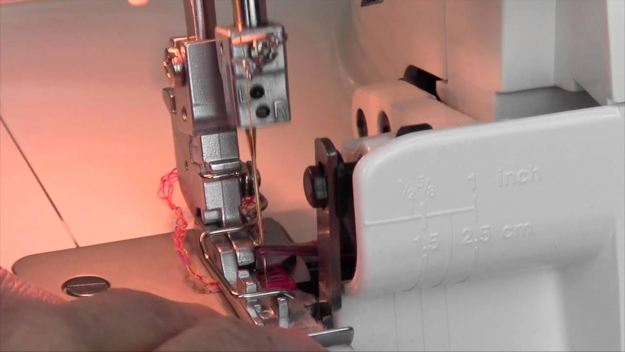 Bernina 700D Serger 25 Disengaging the Knife - YouTube