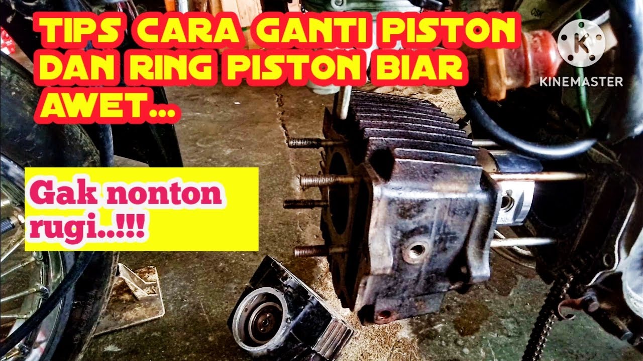 Cara memasang ring piston yang benar supaya tidak cepat ngebul - YouTube