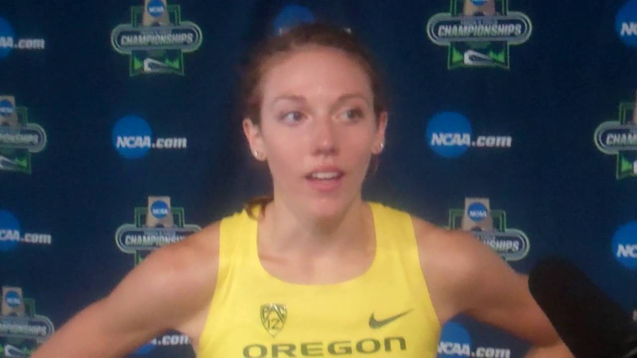 Alli Cash of Oregon After 5th Place in 5000m at NCAAS - YouTube