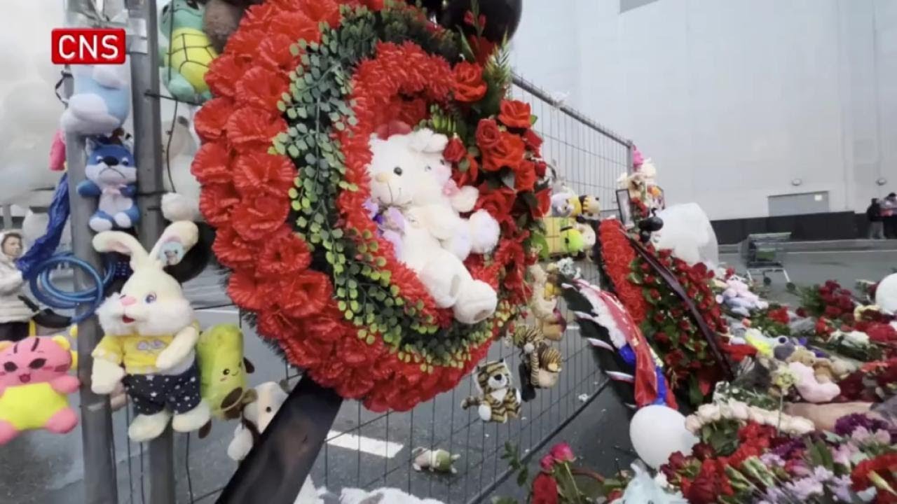 Russia mourns victims of Moscow concert hall terrorist attack - YouTube
