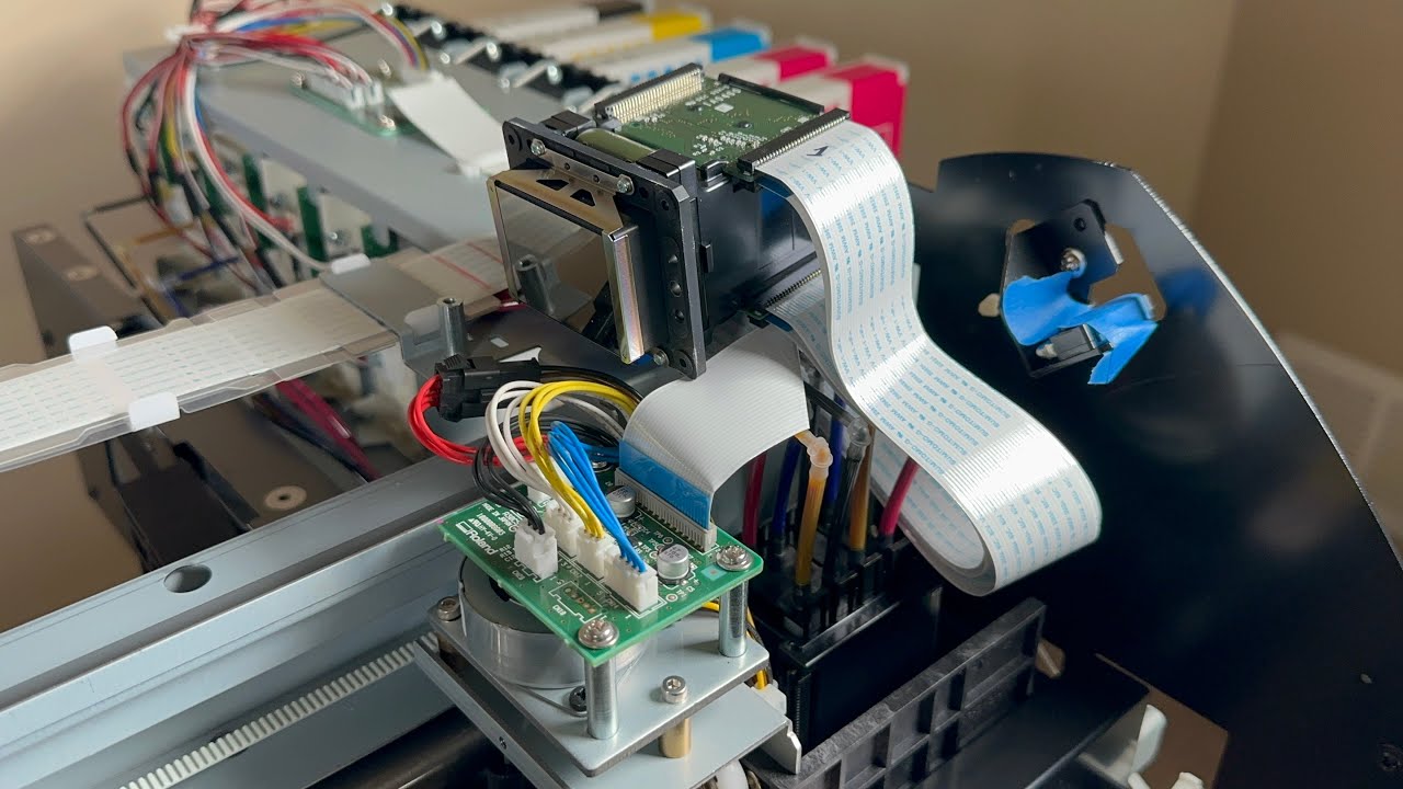 ROLAND BN20 Printhead testing and replacement 1 of 2 - YouTube