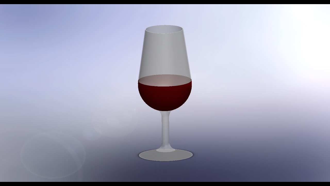 How to model a Wine Glass using Solidworks Revolve function - YouTube