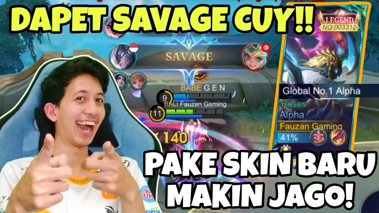 KING ALPHA PAKAI SKIN LEGEND LANGSUNG SAVAGE!! ALPHA GW MAKIN GG DAPAT SKIN LEGEND! # ...