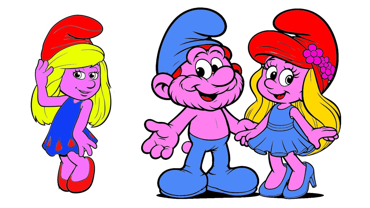 The Smurfette | How To Draw Smurfette | The Smurf | Papa Smurf | Easy ...