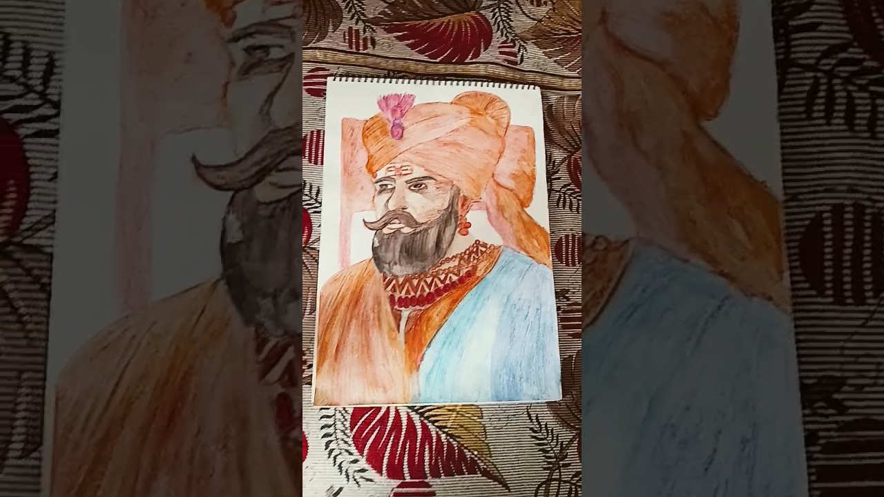 Shivaji Maharaj drawing by using Doms watercolor pencils #art #drawing ...
