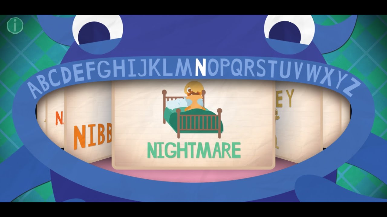 Letter N - NIGHTMARE | Endless Alphabet A to Z - Originator Games - YouTube