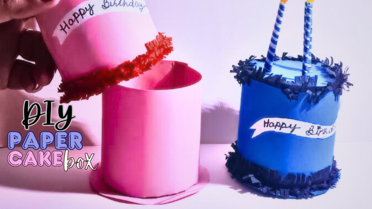 Paper Cake Box Easy | Cake Gift Box Ideas | Paper Cake Tutorial /how to ...