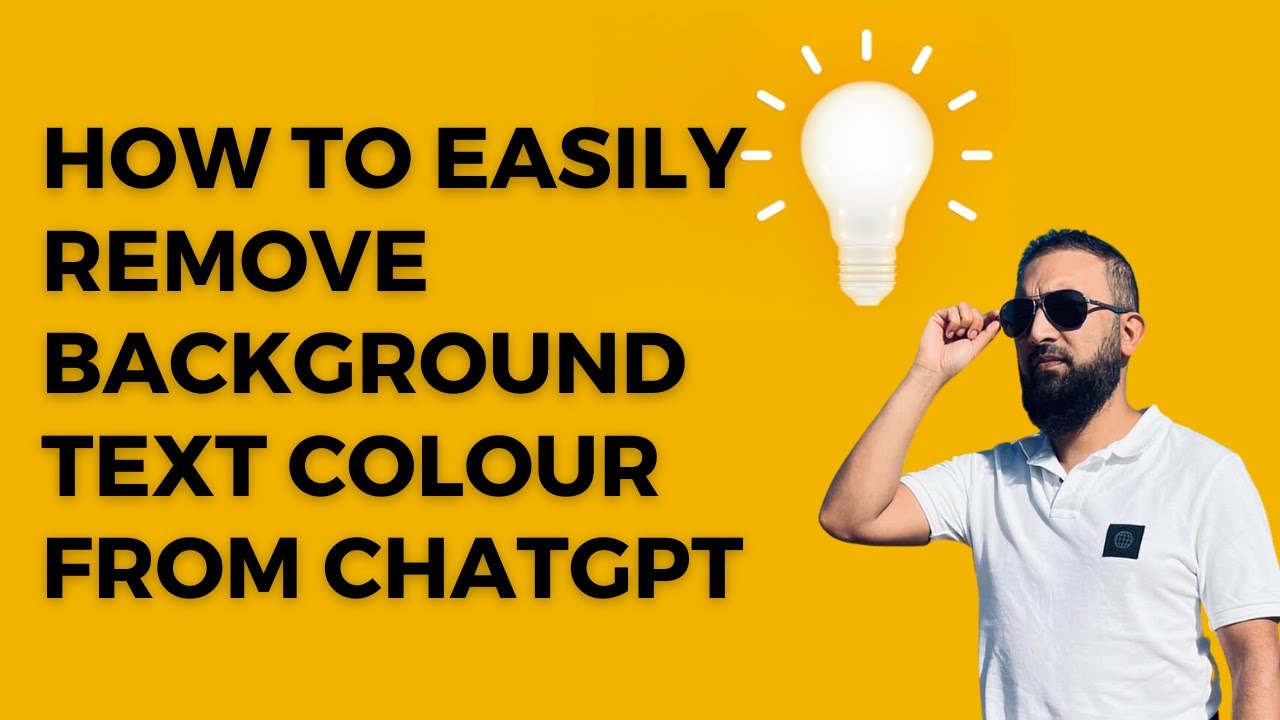How To Easily Remove Background Colour Of Text Copied From ChatGPT How To Easily Remove Background Colour Of Text Copied From ChatGPT