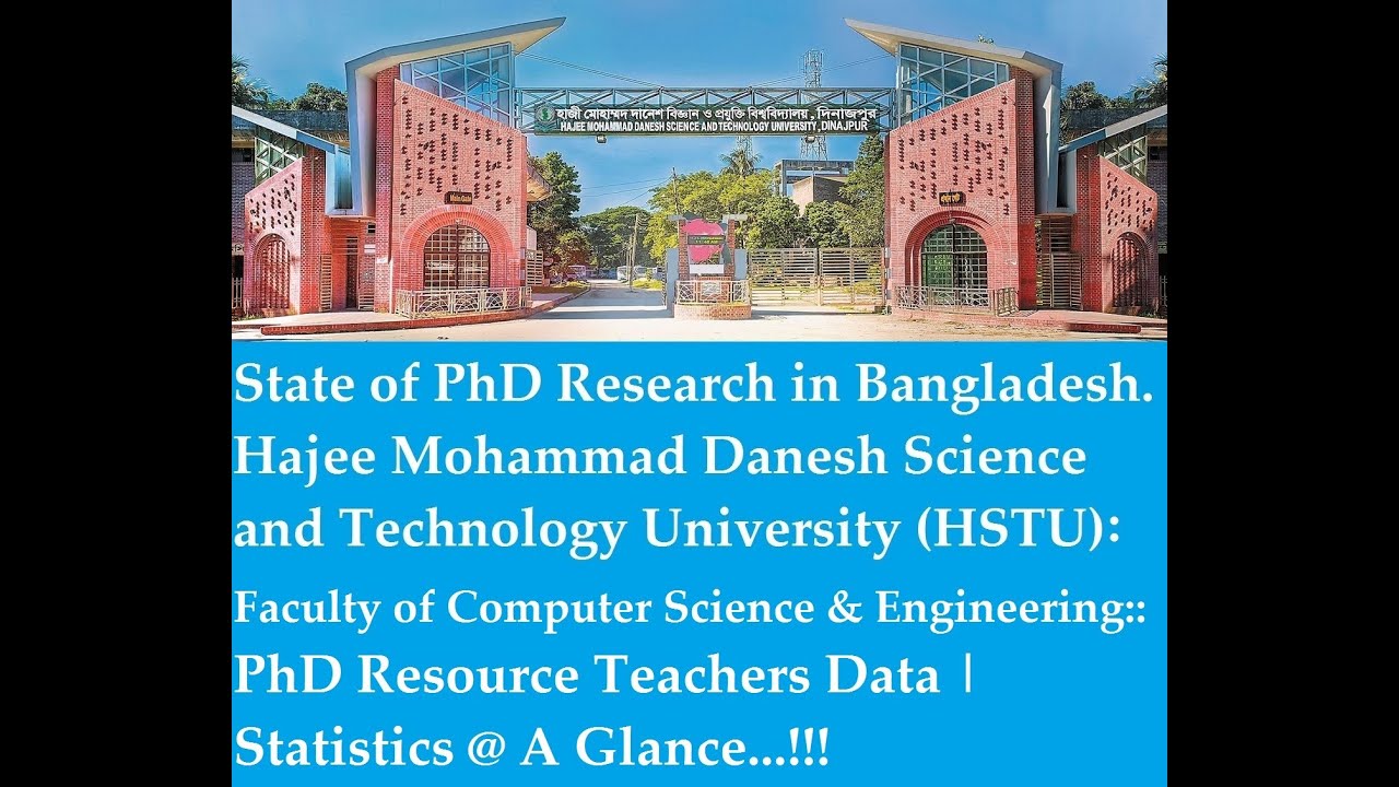 State of PhD Research in Bangladesh @ HSTU: Faculty of CSE::PhD ...