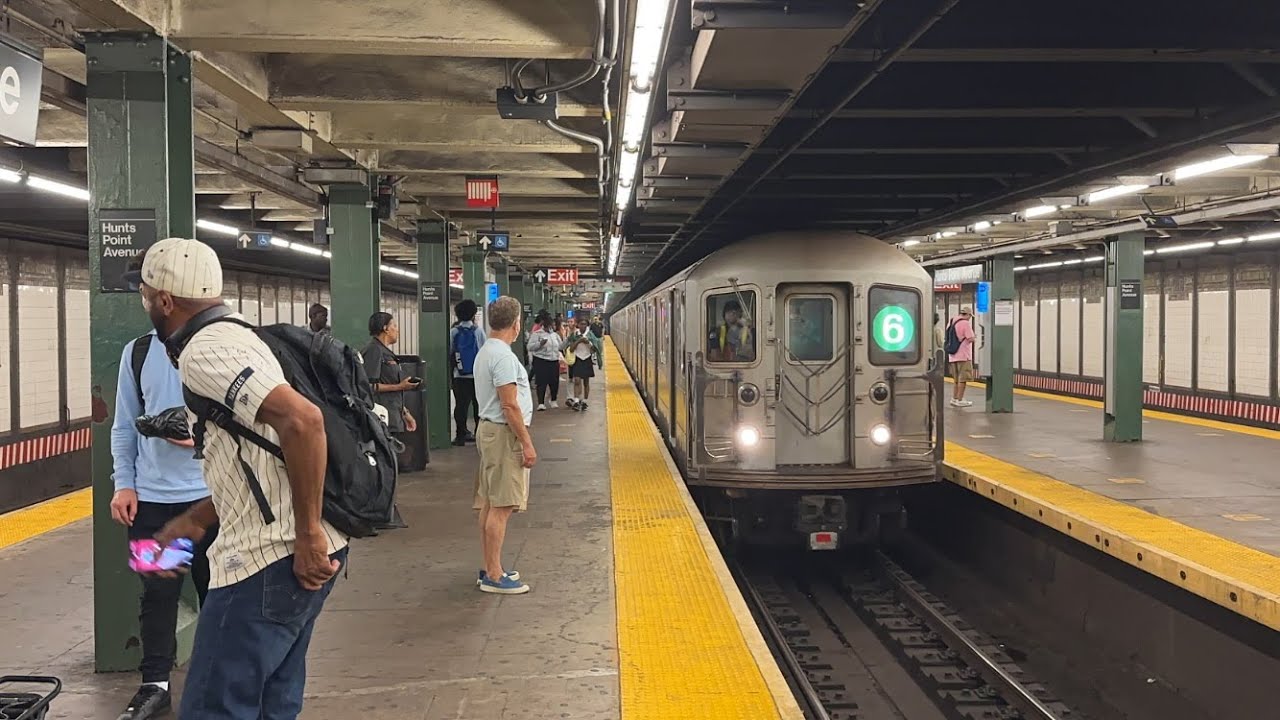 PM Rush Hour R62A 6 Local/Express Trains At Hunts Point Avenue - YouTube
