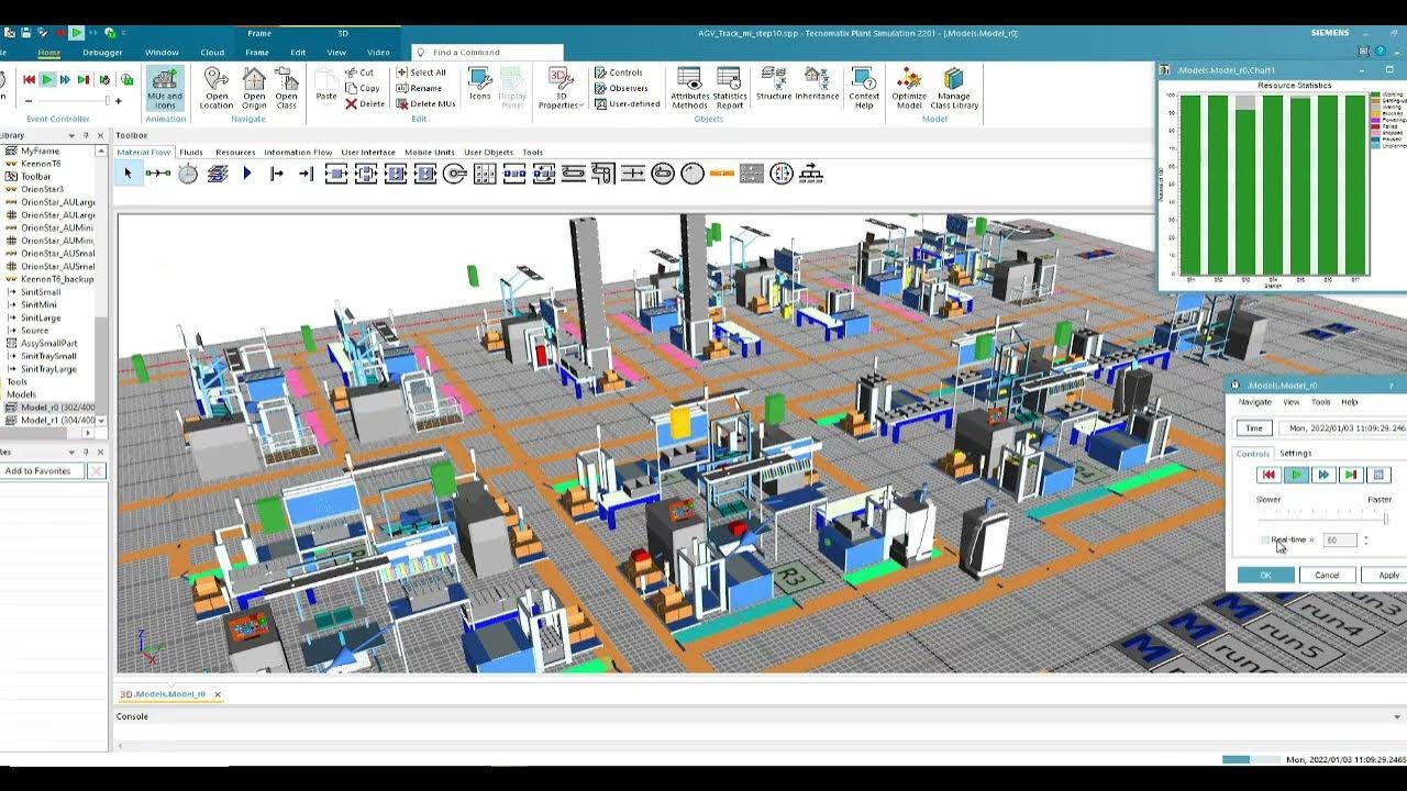 Designing Keenon AGV Paths for Maximum Efficiency with Plant Simulation by Siemens - YouTube