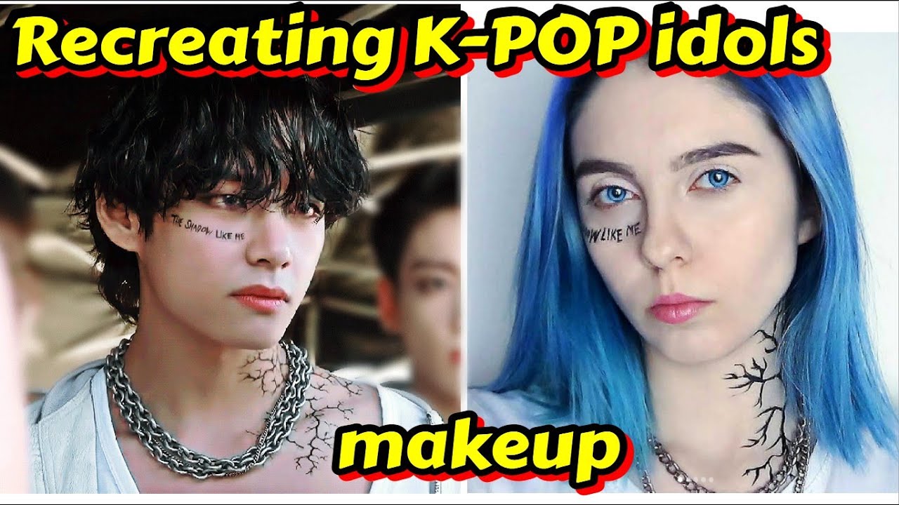 Recreating K-POP idols makeup | Hyuna, BTS Taehyung, AGUST D, Stray ...