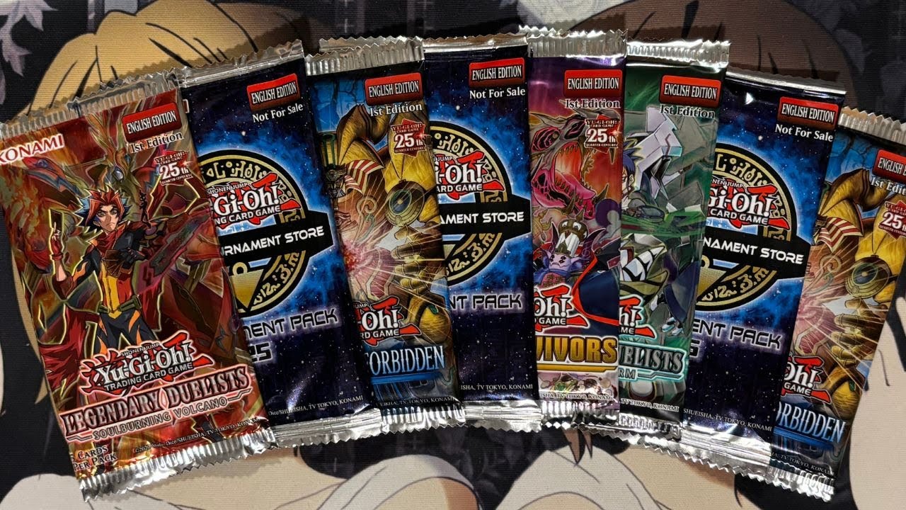 Opening Eight Random Yugioh Booster Packs TCG - YouTube