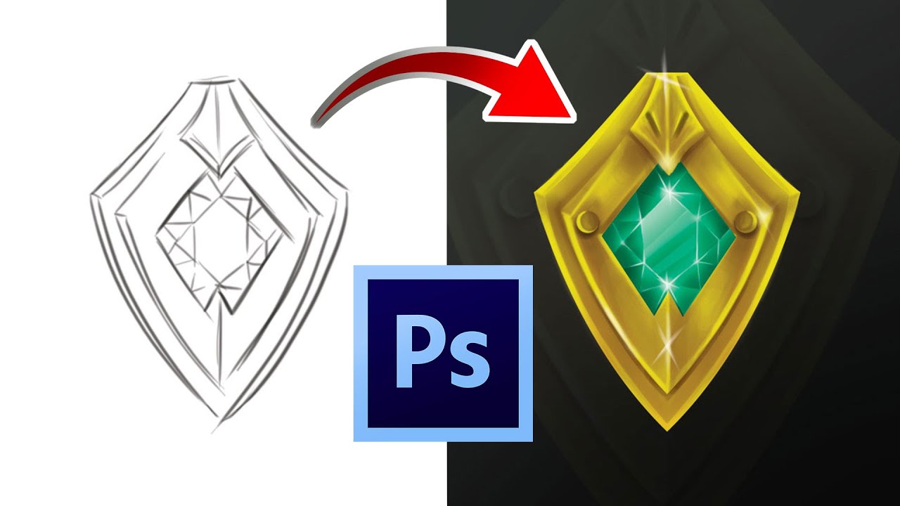 Photoshop l How to design Game Asset in Adobe Photoshop - YouTube