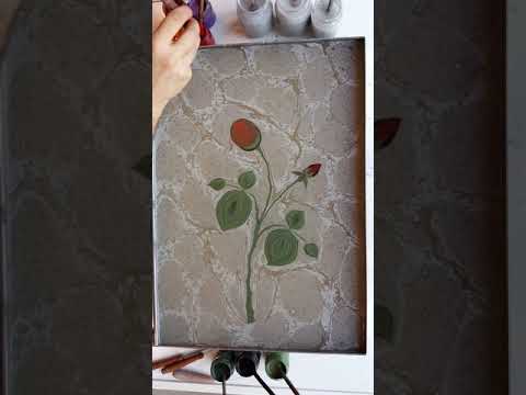 Ebru Sanati Gül Yapımı