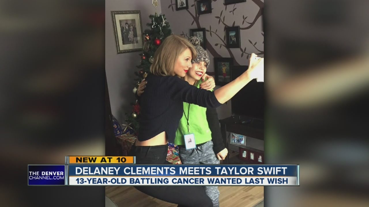 13-year-old cancer patient Delaney Clements meets with Taylor Swift ...