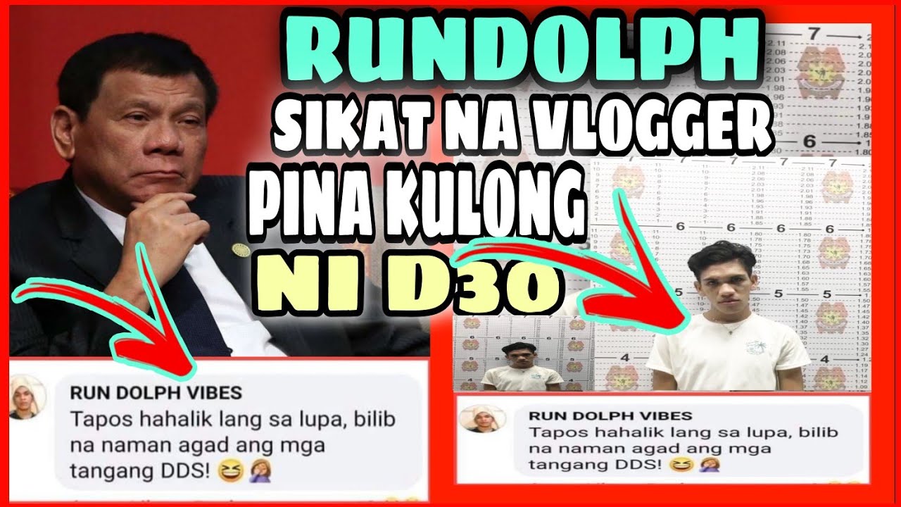 RUN DOLPH VLOGGER NG DAVAO PINAKULONG NI PRRD DUTERTE DAHIL SA PANG ...