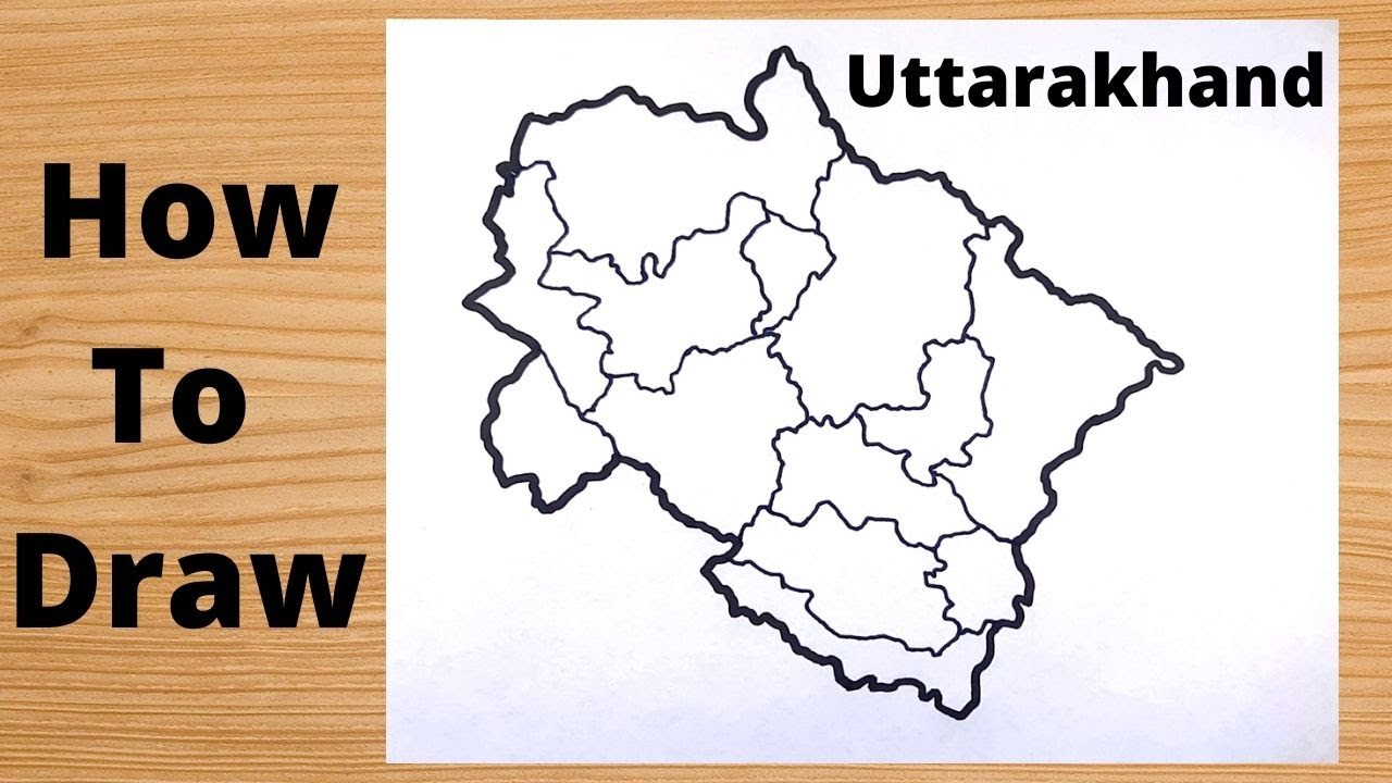 Drawing Uttarakhand State with District Map - Hidden Tips - YouTube