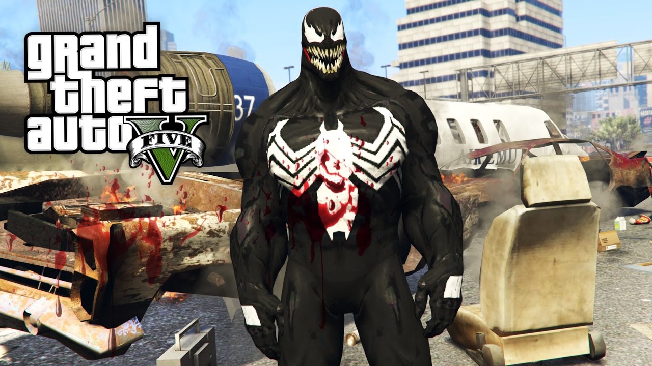 SPIDERMAN "VENOM" MOD w/ WEB SWINGING!! (GTA 5 Mods) - YouTube