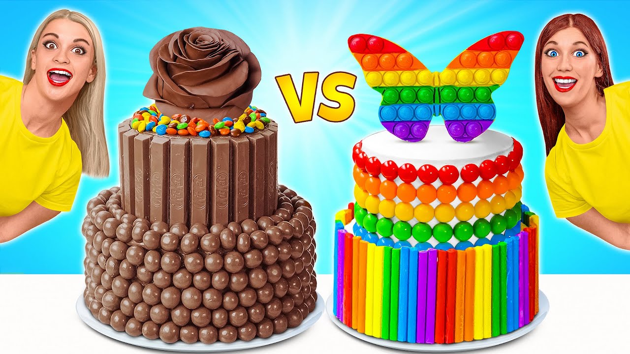 Rainbow vs Black and White Challenge | Awesome Kitchen Hacks by Multi ...