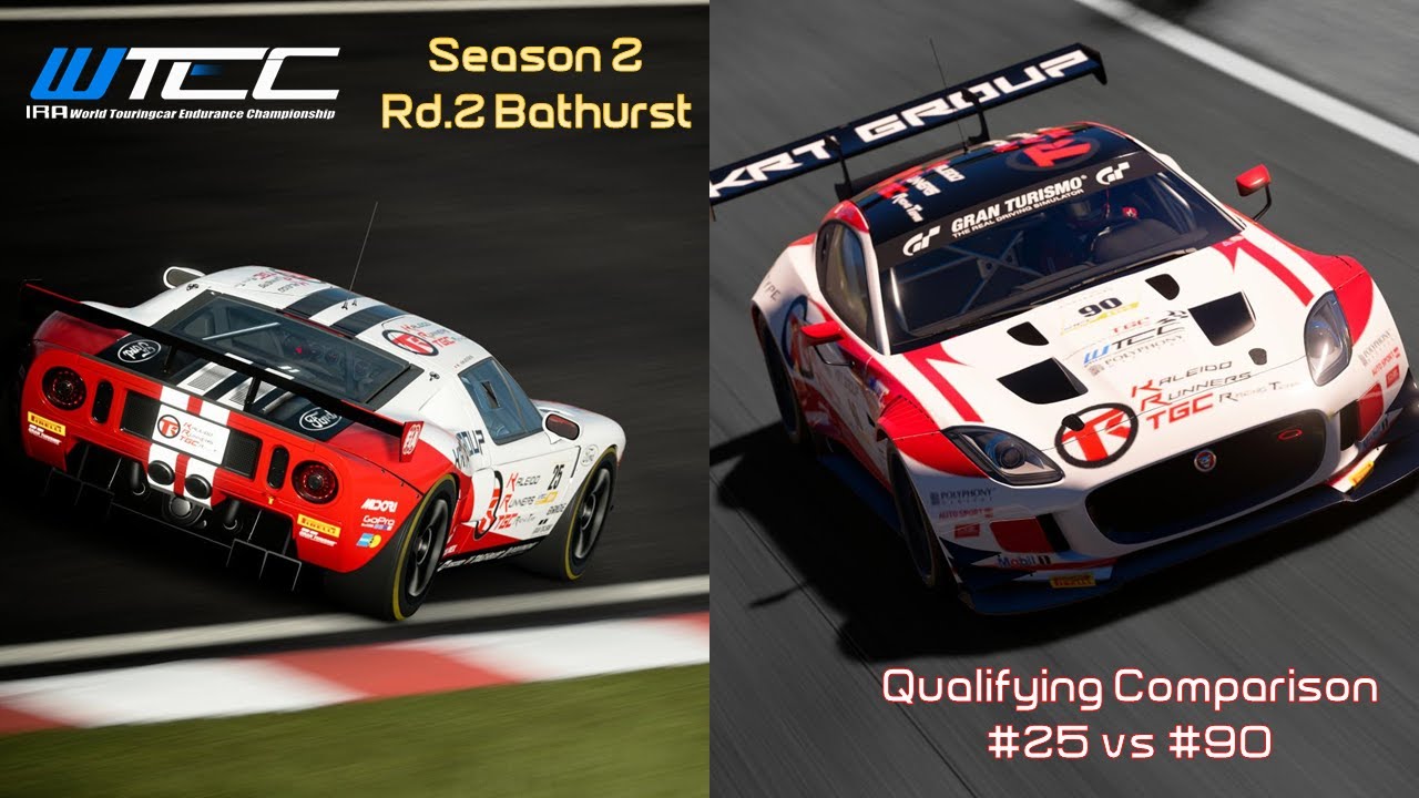 WTEC Season 2 Rd.2 Bathurst 2H Qualifying Attack lap Comparison #25 vs ...