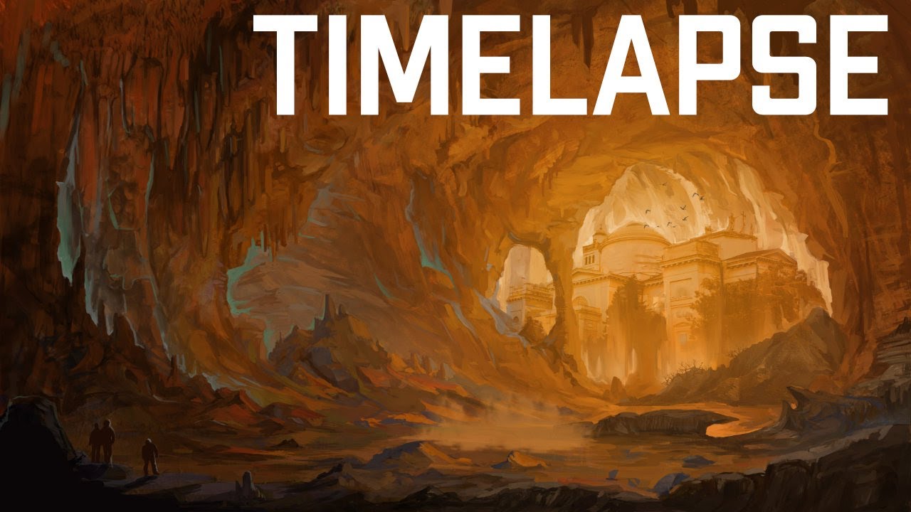 Epic Environmental Cave Landscape Digital Concept Art Cavern Affinity ...