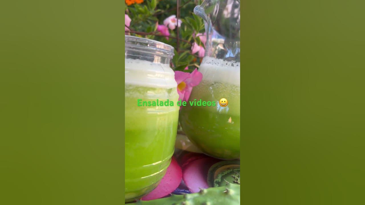 Agua de nopal y piña #ensalada de vídeos #video completo 😋 - YouTube