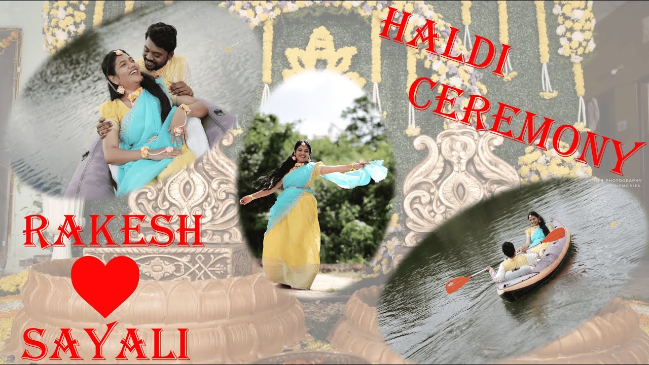 Most Beautiful Haldi Ever💛Telugu x Marathi | Rakesh & Sayali | Haldi ...