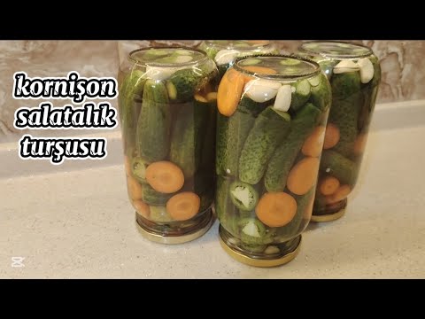 Kornişon turşu tarifi sıcak su ile KITIR KITIR TURŞU TARİFİ 