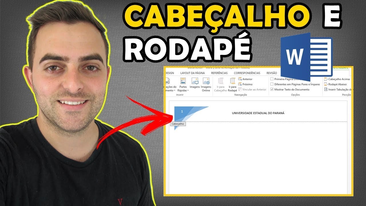 Como Inserir Cabeçalho e Rodapé no Word (Com ou Sem Imagens) - YouTube