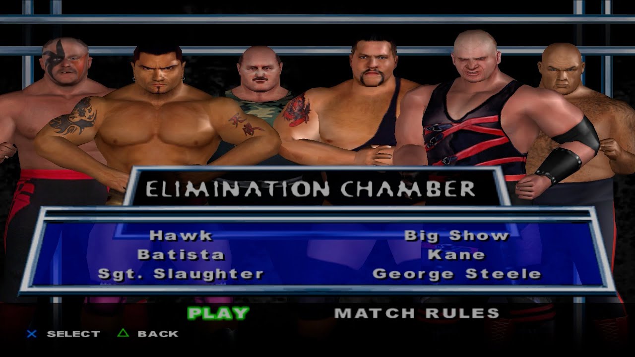 WWE SmackDown! HCTP - Hawk,Batista,Sgt.Slaughter,BigShow,Kane ...