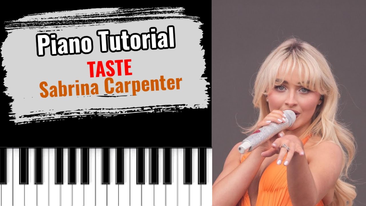 TASTE by Sabrina Carpenter (easy piano tutorial lesson free) - YouTube