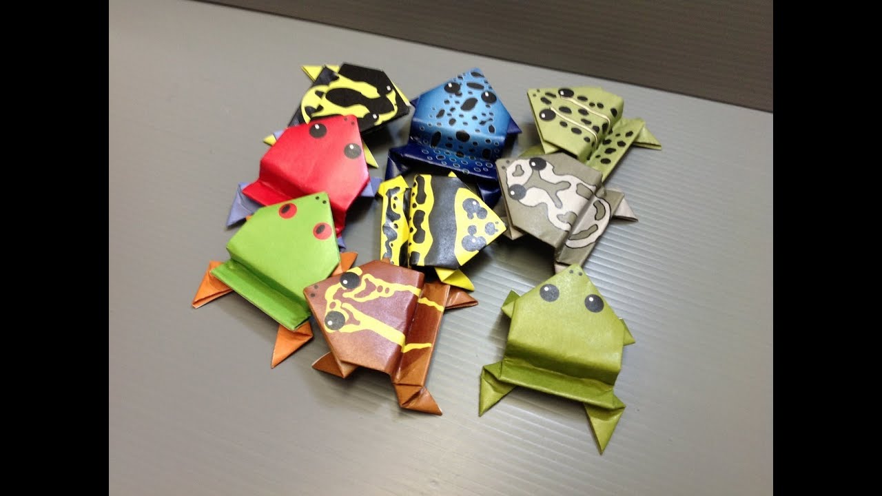 Origami Frog Paper -- Print Your Own! - Real Frogs of the World - YouTube