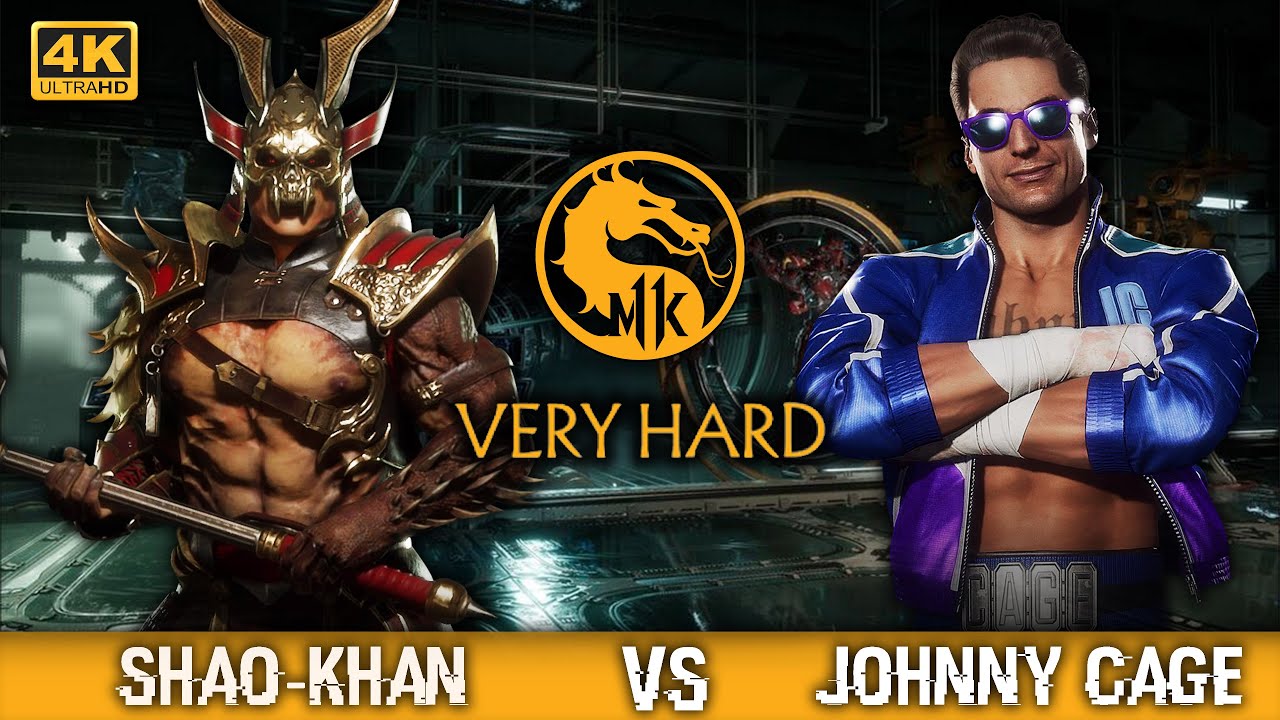 MORTAL KOMBAT 11 - SHOA KHAN vs JOHNNY CAGE (Very Hard) - YouTube