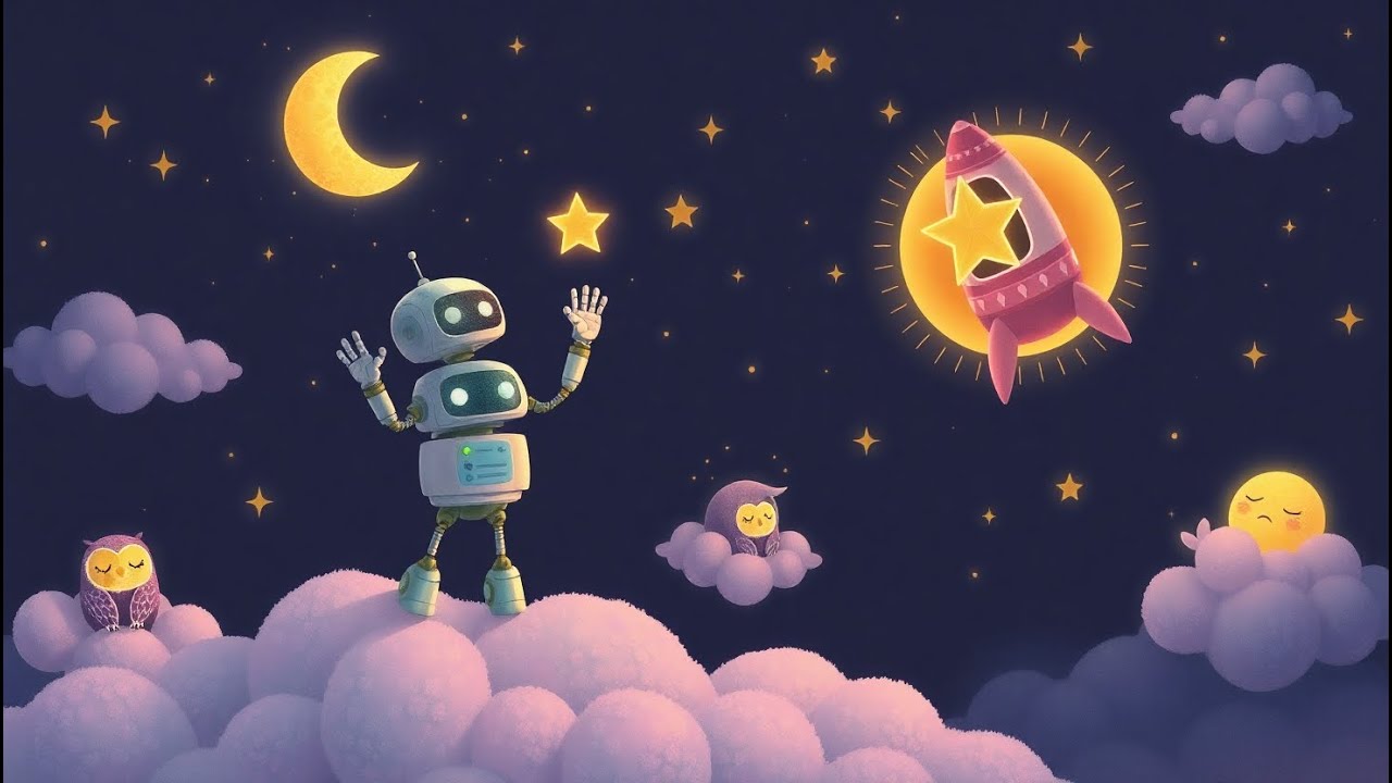 Little Robot’s Bedtime Mission | Sleepytime Song | Nursery Rhymes for ...