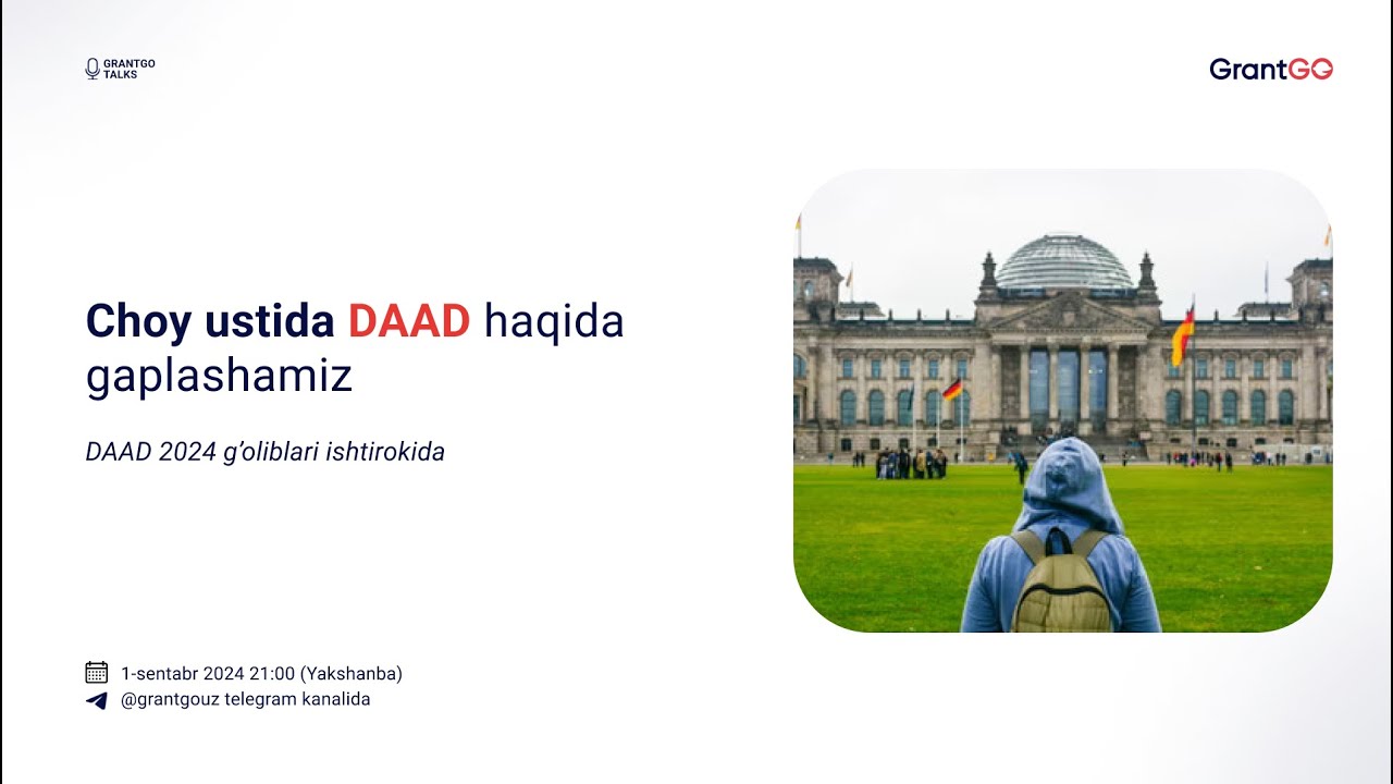 DAAD 2024: Eng Asosiy Ma'lumotlar va Nomzodlar Taassurotlari 1-Qism | Choy ustida - YouTube