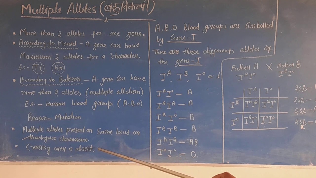 Multiple alleles and inheritance of blood group - YouTube