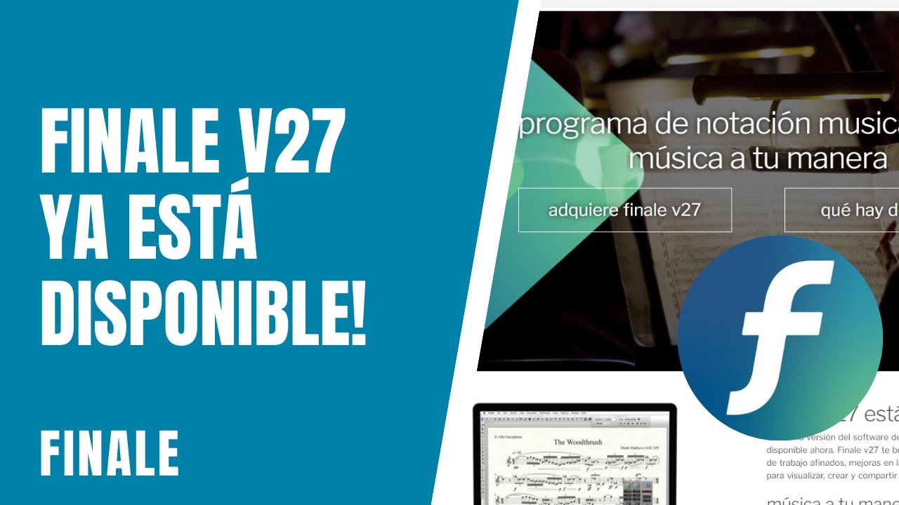 Ya está disponible Finale v27| Finale - YouTube
