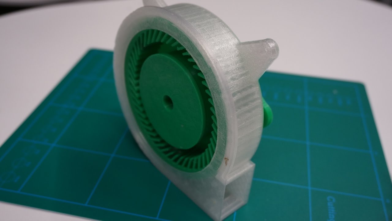 Assembling mechanical 3d printed fan - YouTube
