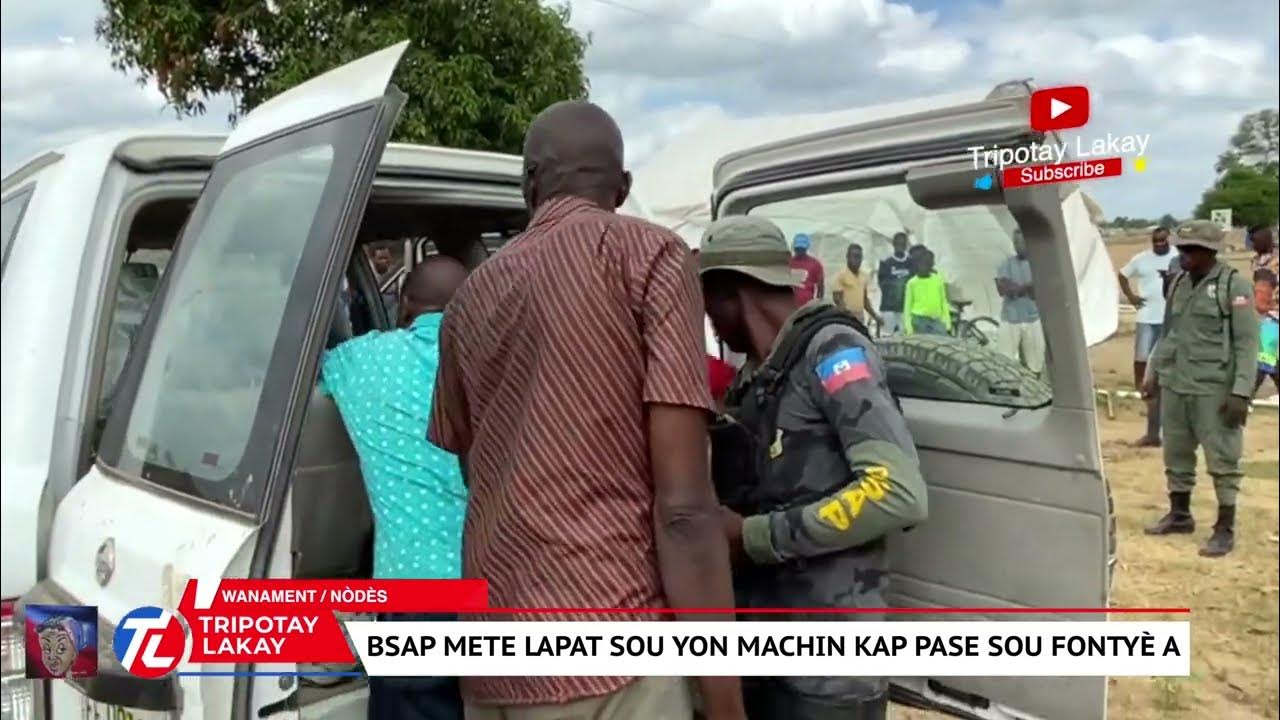 Flash! Ajan BSAP nan wanment mete anba kòd yon machin kap pase sou fontyè a. Yo fouyel - YouTube