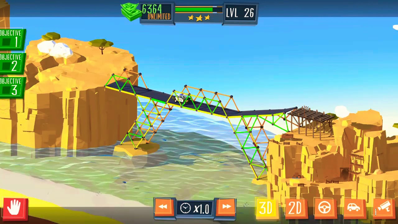 Build a bridge level 26 - YouTube