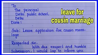 Cousin marriage/Leave application for Cousin Marriage |... | Doovi