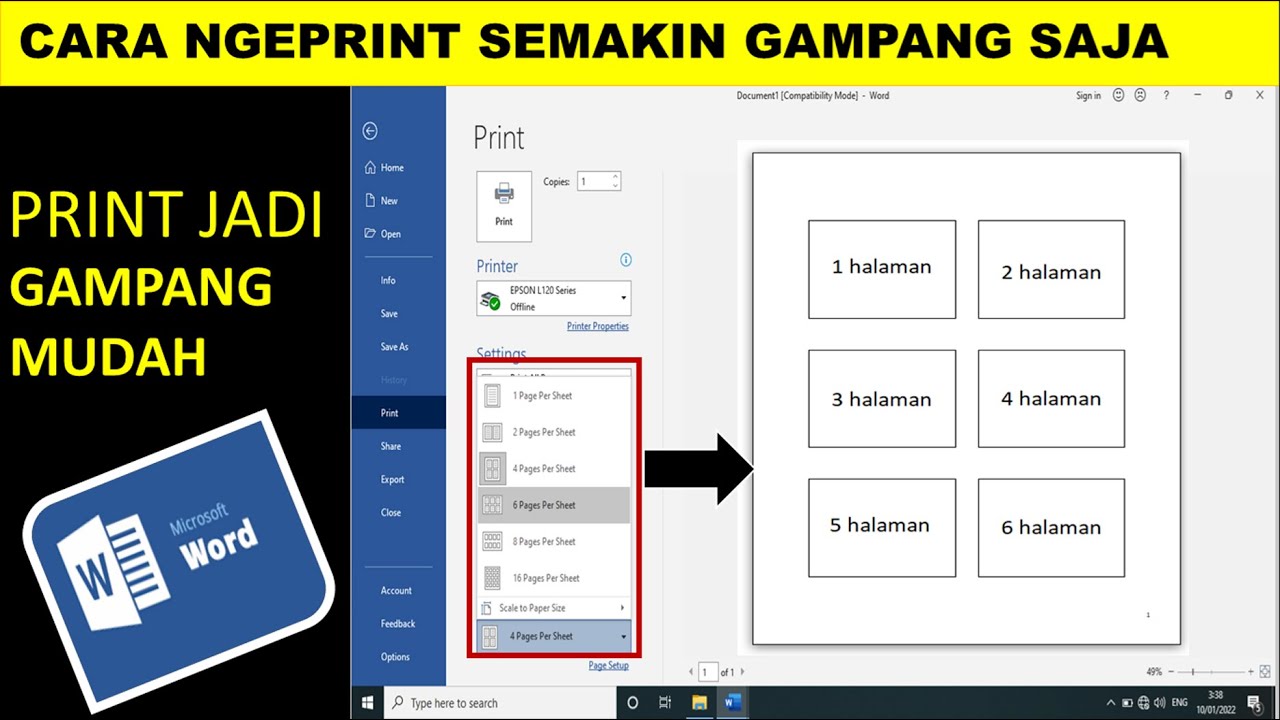 Cara mencetak beberapa slide di microsoft word dalam satu halaman - YouTube
