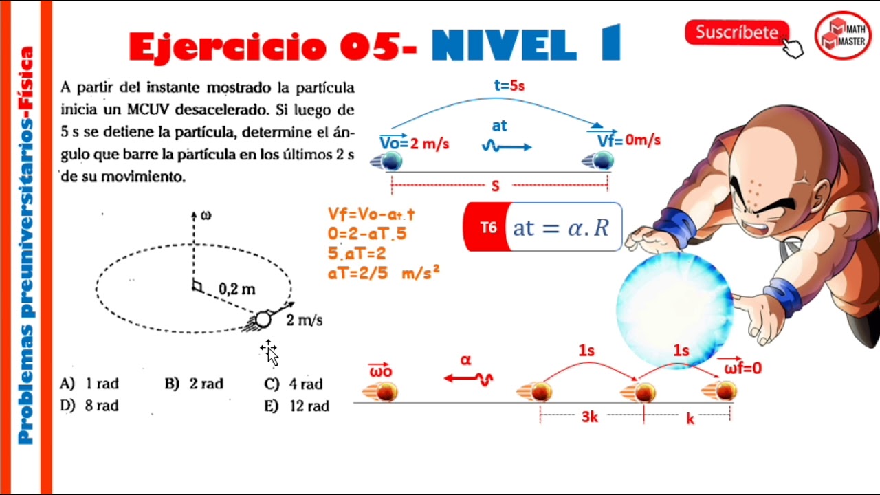 Movimiento Circular Uniformemente Variado(MCUV)-Nivel 1 - [Ejercicios ...