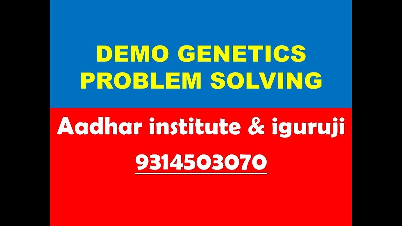 GENETICS Problem Solving Demo YouTube GENETICS Problem Solving Demo YouTube