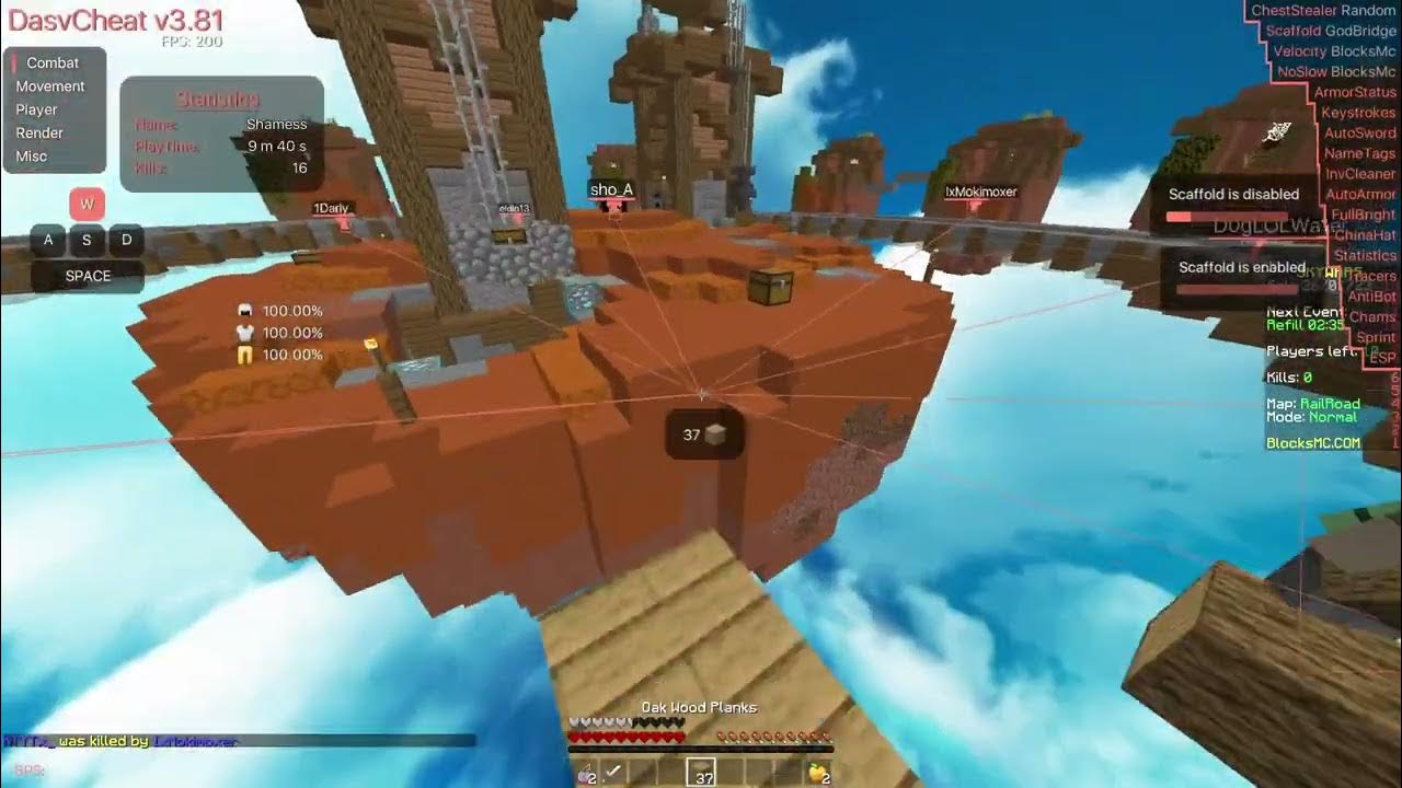 Cheating on BlocksMc with DasvCheat v3.81 DevLog - YouTube